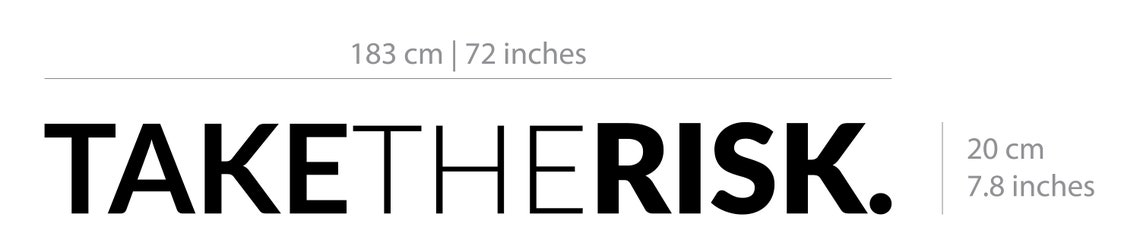 Take the Risk Office Decor Quote SKU:TATR - Etsy