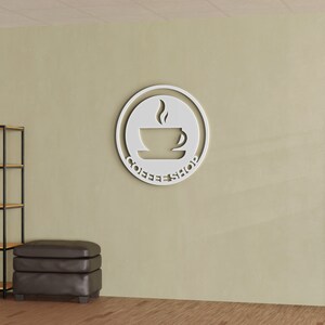 Custom Round Coffee Shop Sign, Coffee Lover Wall Art Decor ...