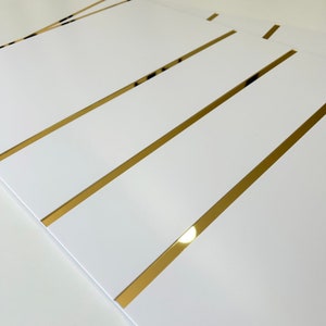 White and Gold Mirror Decorative Panels, 3D Wall Panels, Pack of 8 or ...