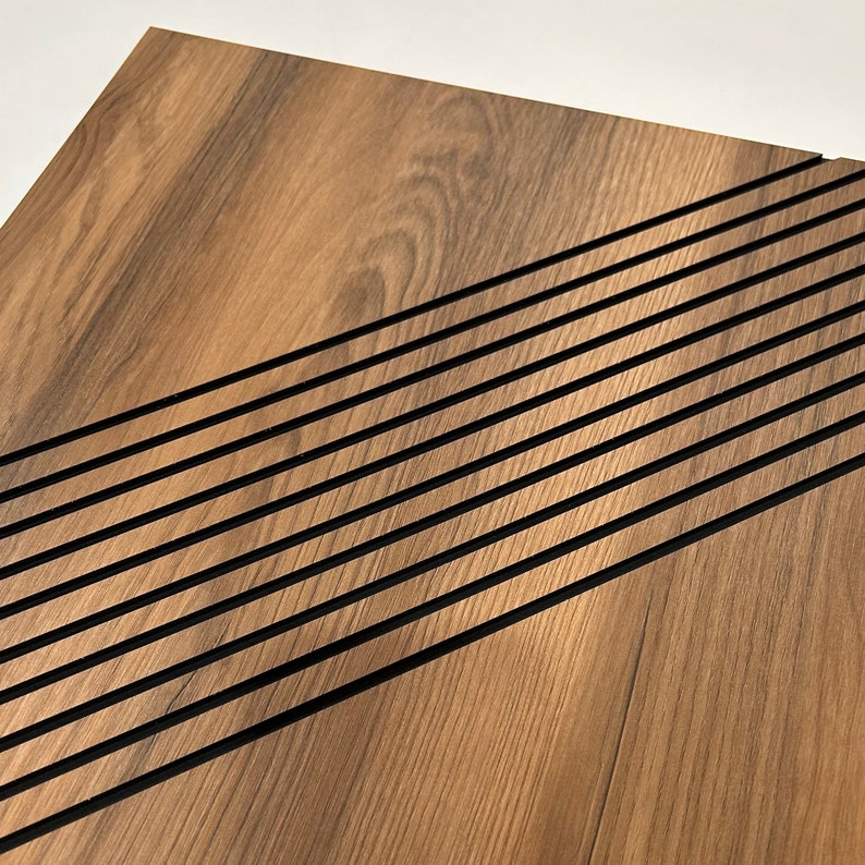 Modular Dark Wood Wall Panels, Accent Wall Panel, Decorative Wall ...