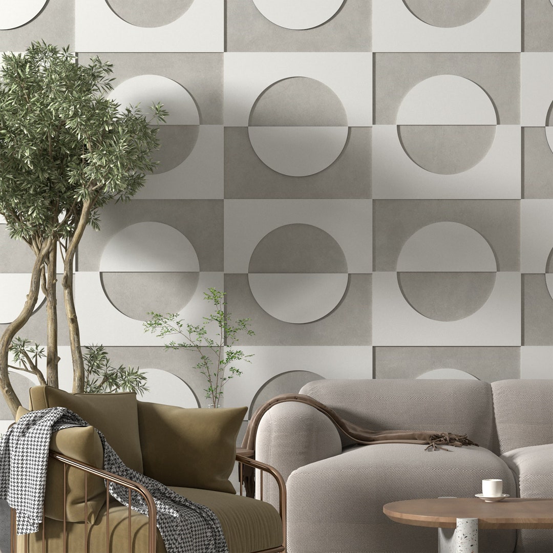3D Half Circles, 3dimensional Accent Wall, Geometric Art, Art Design ...