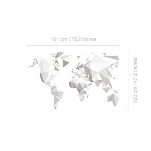 Origami World Map Sticker - Origami Decals - Origami Stickers - Wall ...