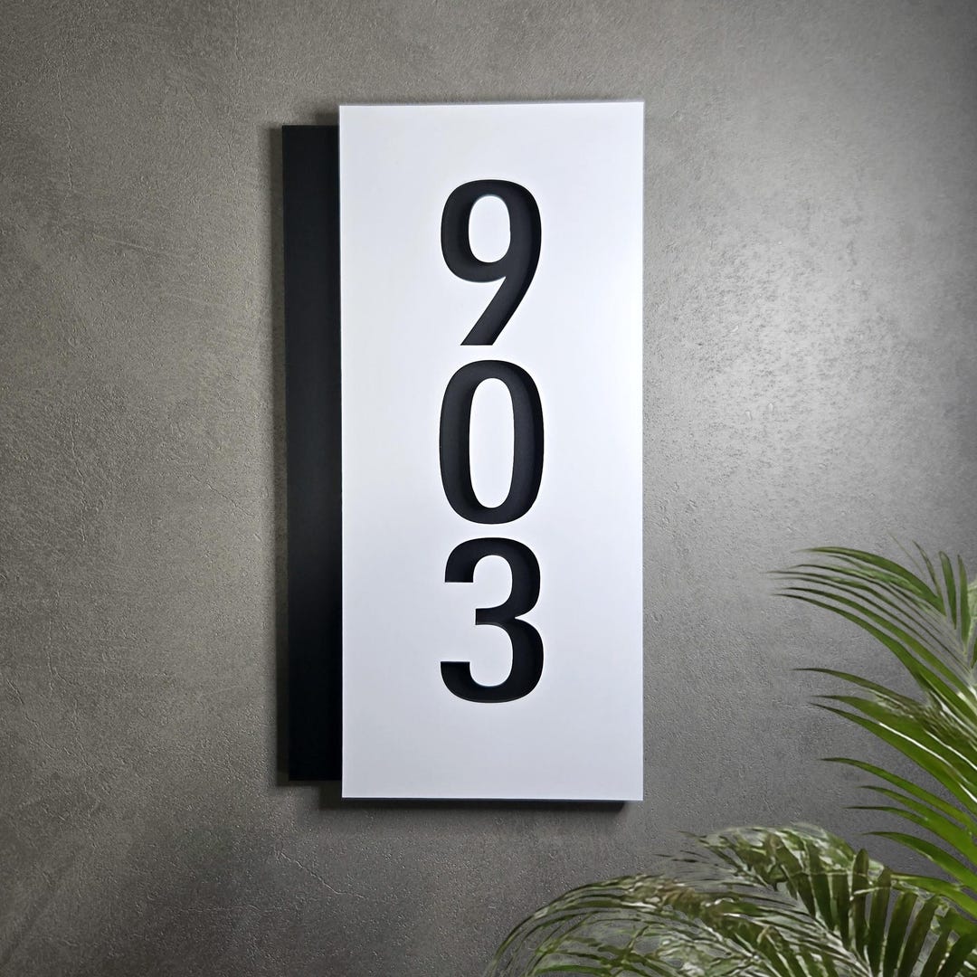 Custom Hotel Room Sign, Unit Door Numbers, Interior Modern Number ...