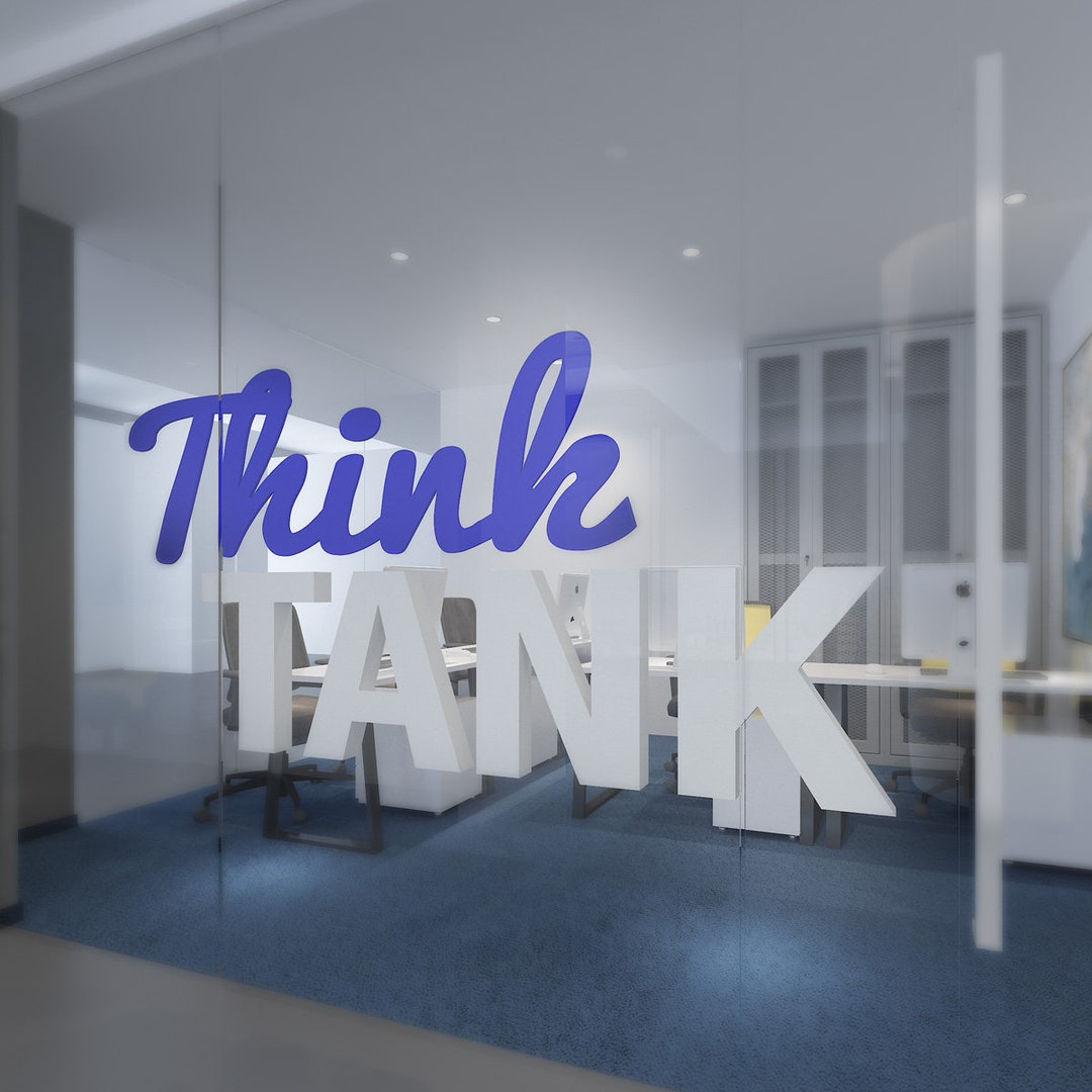 Think Tank, Office Decor, 3D, Quotes, Wall Decor, Office, Wall Art ...