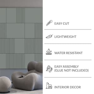 Middle Grey Decorative Panels, 3D Wall Cladding, Accent Wall Design ...