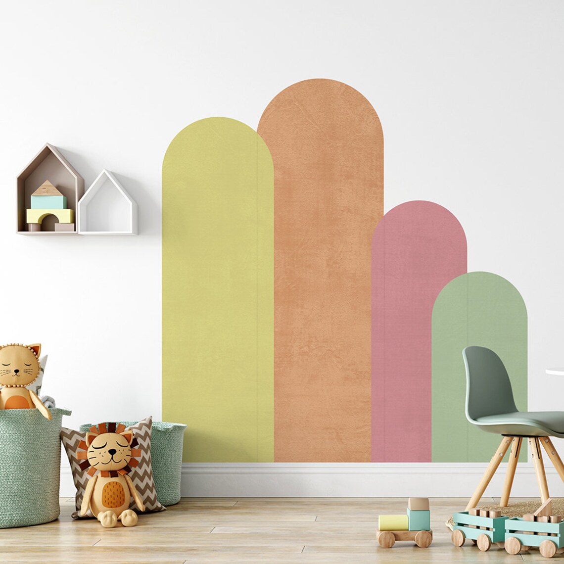 Arches Wall Decals Color Blocking Bedroom Decor Boho Arches - Etsy