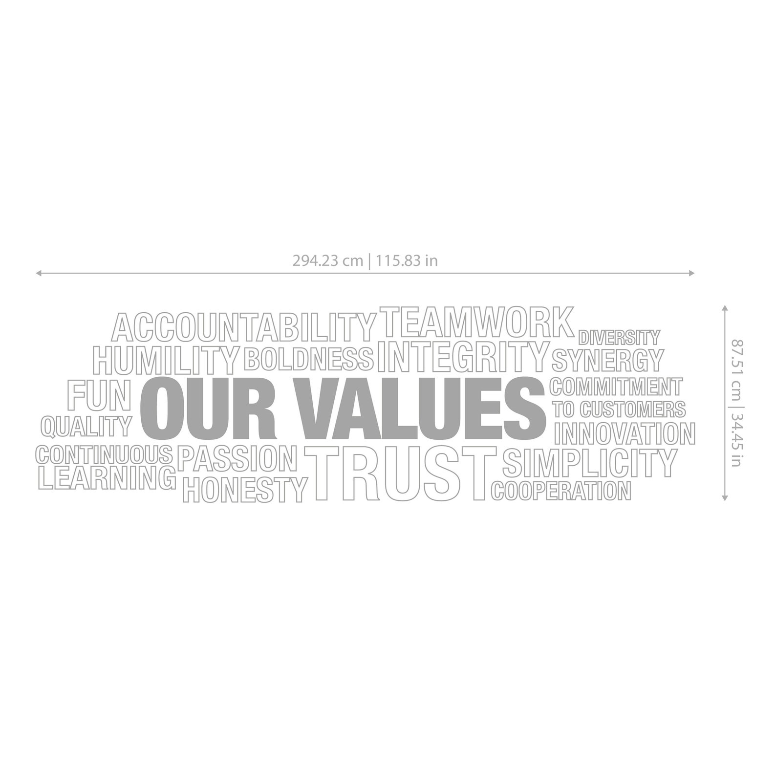 Our Values, Core Values, Office, Motivational, Office, Wall Art, Wall ...