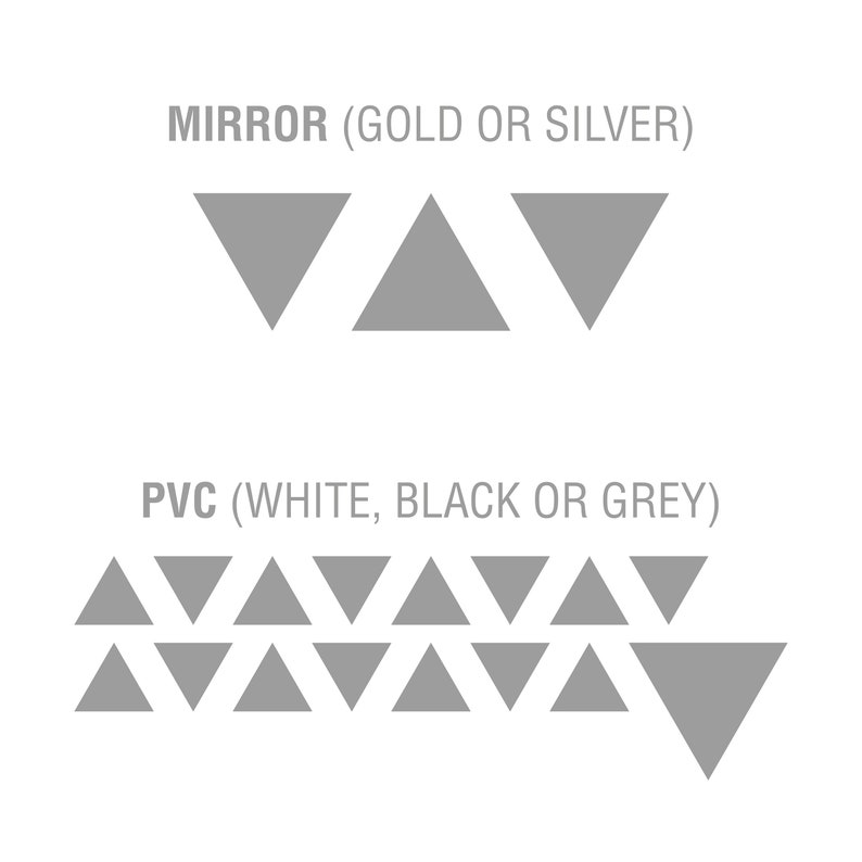 Triangles PVC & Mirror Wall Panels, 3D Wall Art, Triangle Wall Decor ...