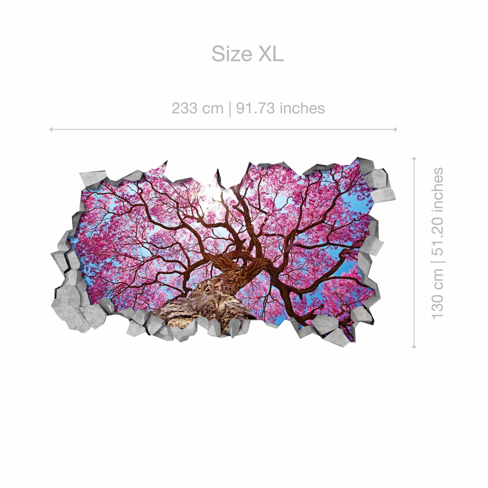 Sakura Cherry Tree Ceiling - 3d Wallpaper - 3d Wall Decals - 3d Printed ...