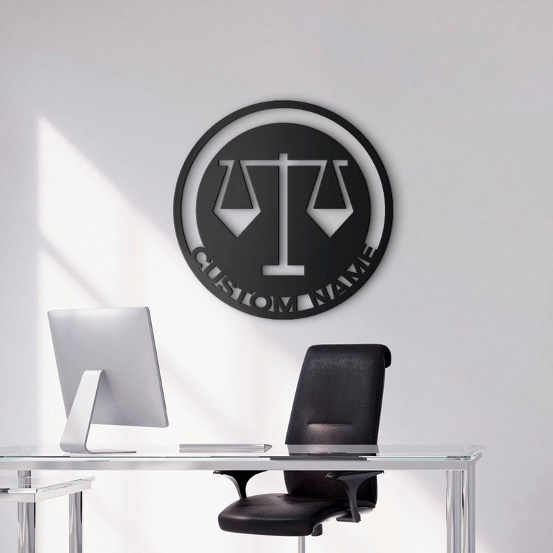 Custom Lawyer Name Sign, Gift for Lawyers Attorney, Law Office Art ...