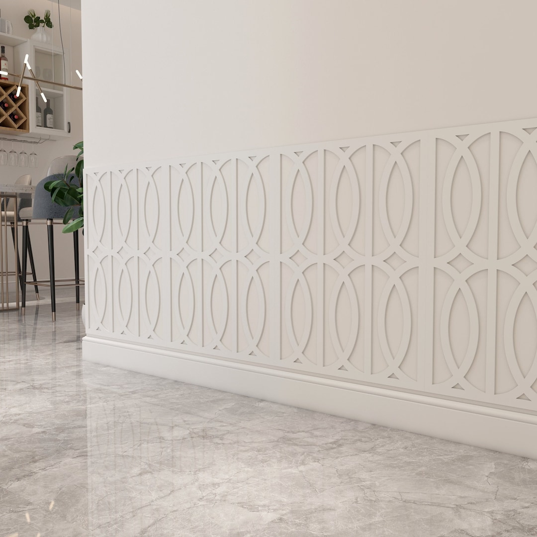 3D Art Deco Wainscot Paneling, 3D Wall Panels, Vintage Decorative Wall ...