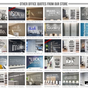 Office Decor Typography - Wall Art Sticker, in This Office for Walls or ...