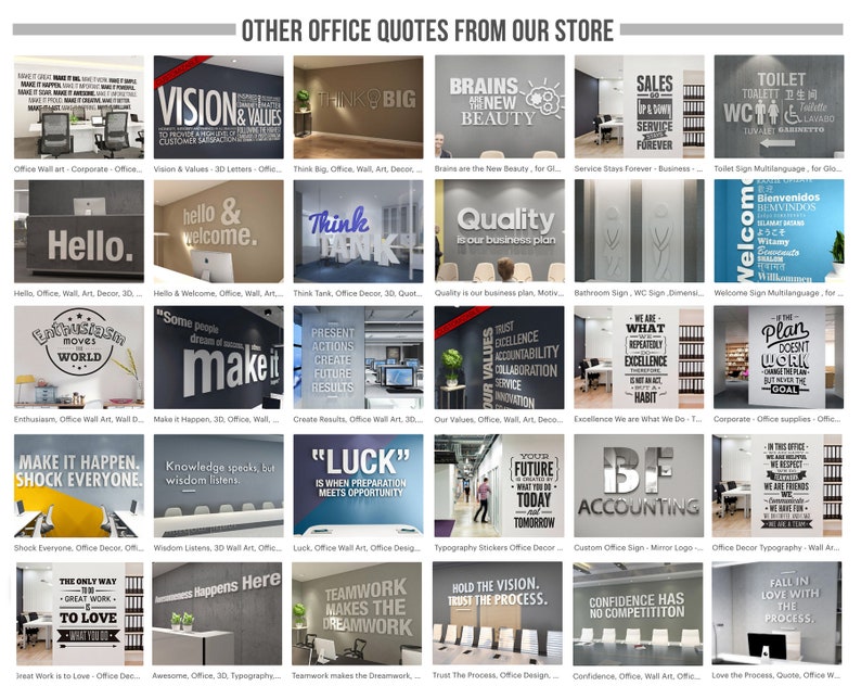 Büro Dekor Typografie Wand Kunst Aufkleber In diesem Büro - Etsy.de