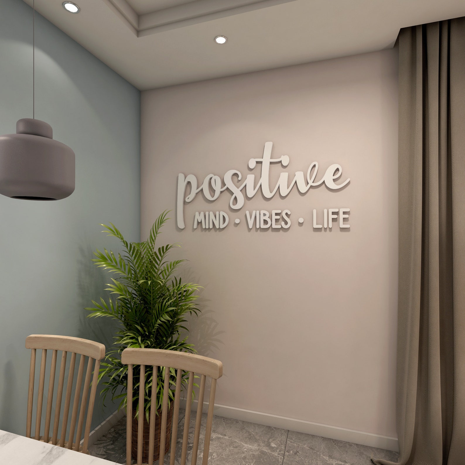 Positive Mind Vibes Life, Inspirational Wall Art, Inspirational Quotes ...