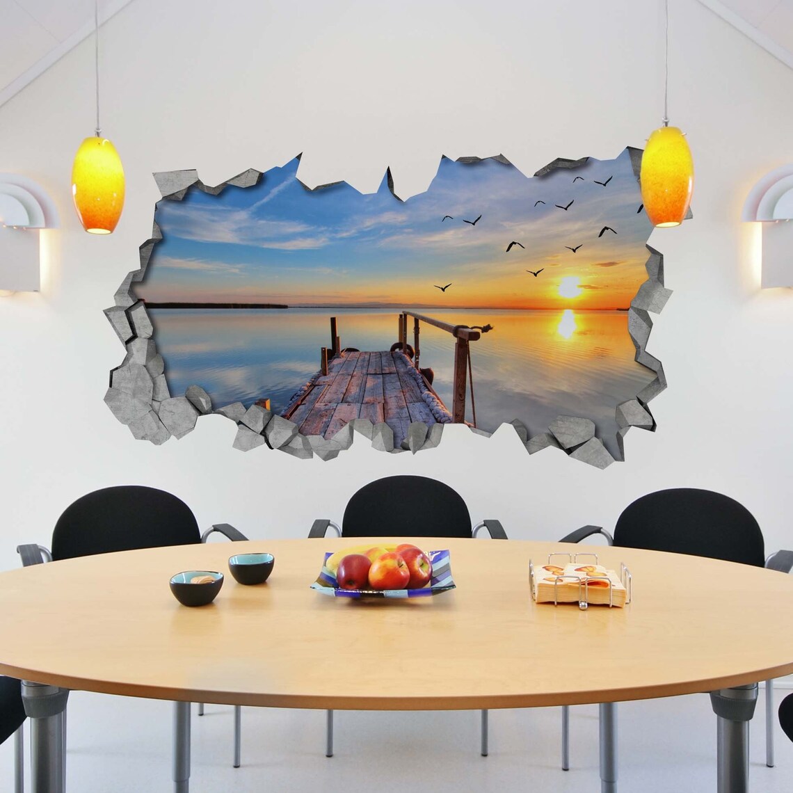 Broken Wall Decal - 3d Wallpaper - 3d Wall Decals - 3d Printed - 3d ...