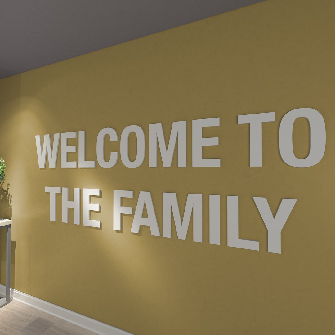 Welcome to the Family Sign - Office Sign - Living Room - Welcome Sign ...