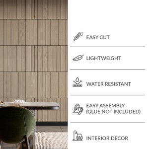 Light Wood Decorative Panels, 3D Wall Cladding, Accent Wall Design ...