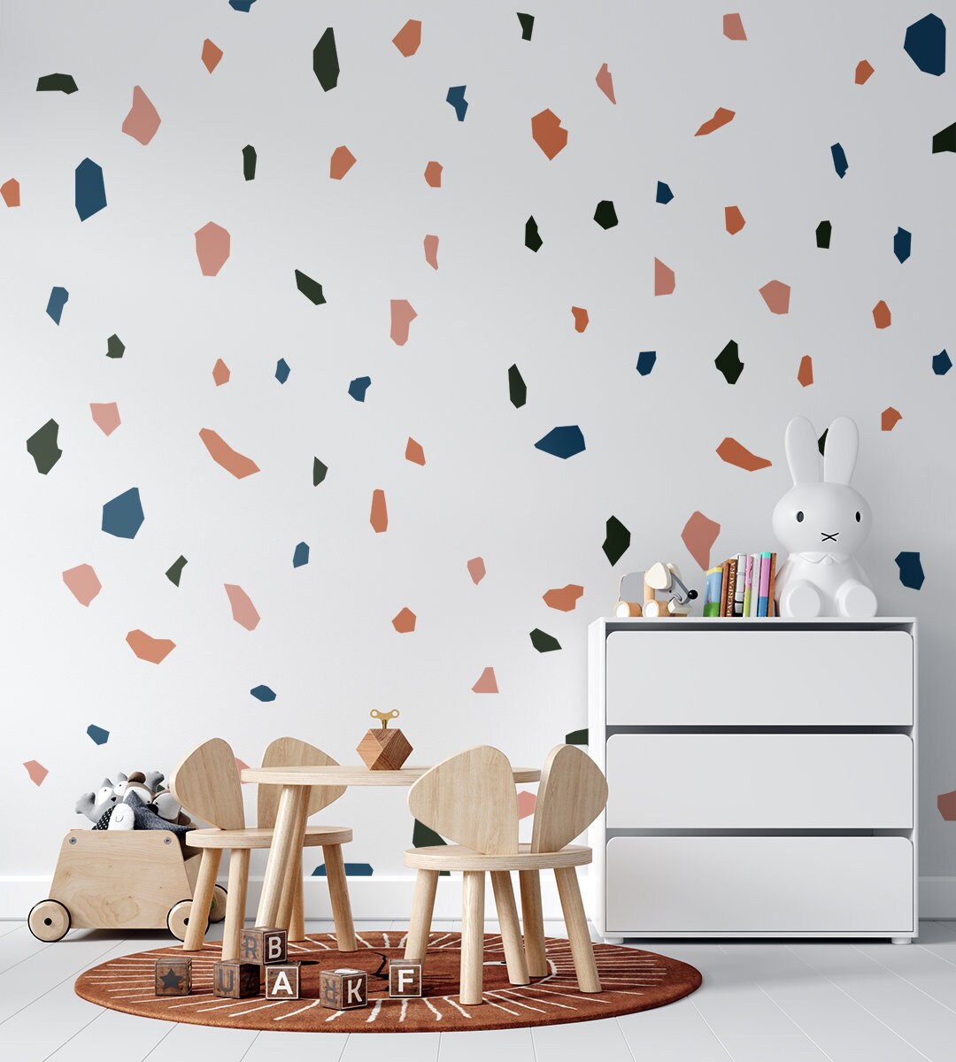 Pastel Colors, Terrazzo Stickers, Kids Decals, Terrazzo Wall Art, Stone ...