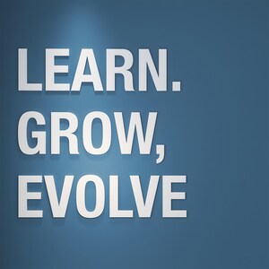 Learn Grow Evolve, Large Office Wall Decor, Positive Affirmation Art, Motivational Signs Office ...