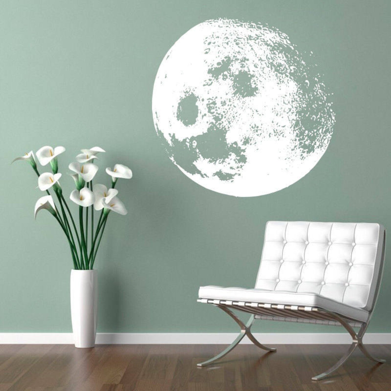 Moon Decal - Moon Home Decor Sticker - Customize Moon Color for Home ...