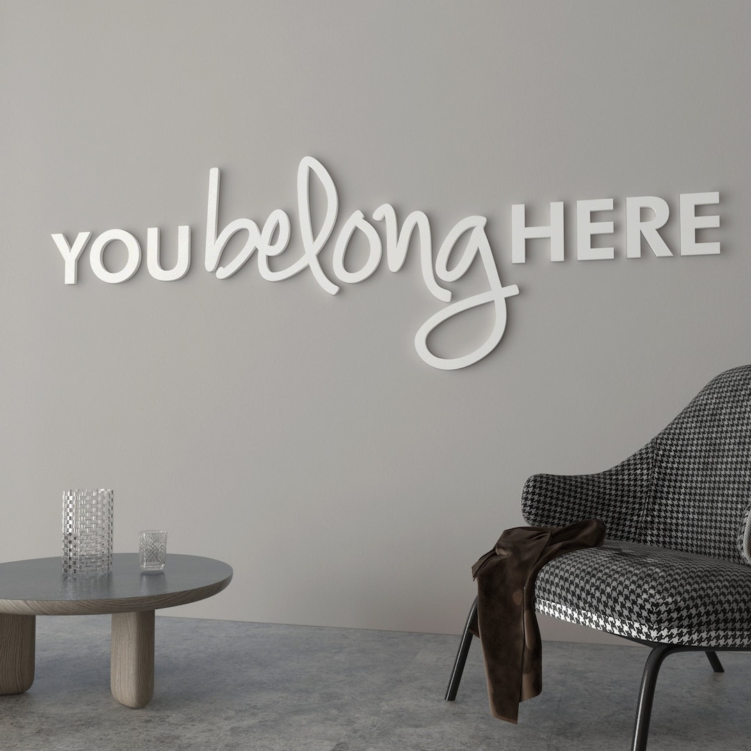 You Belong Here Sign, Classroom Quotes, Motivation Wall Decor, Home ...