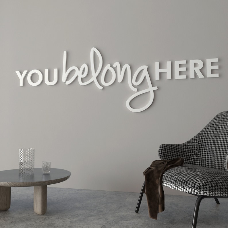 You Belong Here Sign Classroom Quotes Motivation Wall Decor - Etsy