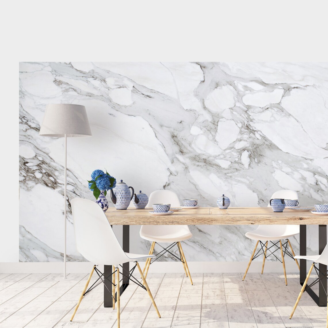 Carrara Marble Wallpaper Luxury Removable Peel and Stick - Etsy