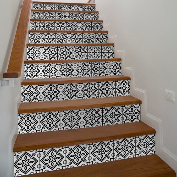 Floral Tile Stickers - Fireplace Decals - Carrelage - Fireplace Hearth ...
