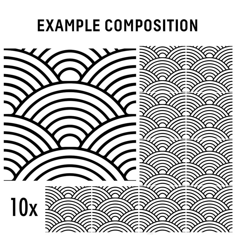 Japanese Waves Seamless Pattern Tile Stickers Fireplace - Etsy