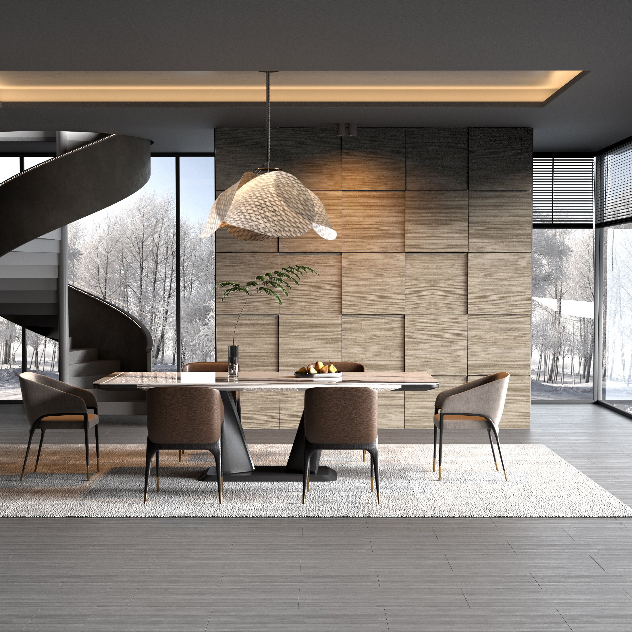 Light Wood Modular Squares, 3D Decorative Wall Panels, Easy ...