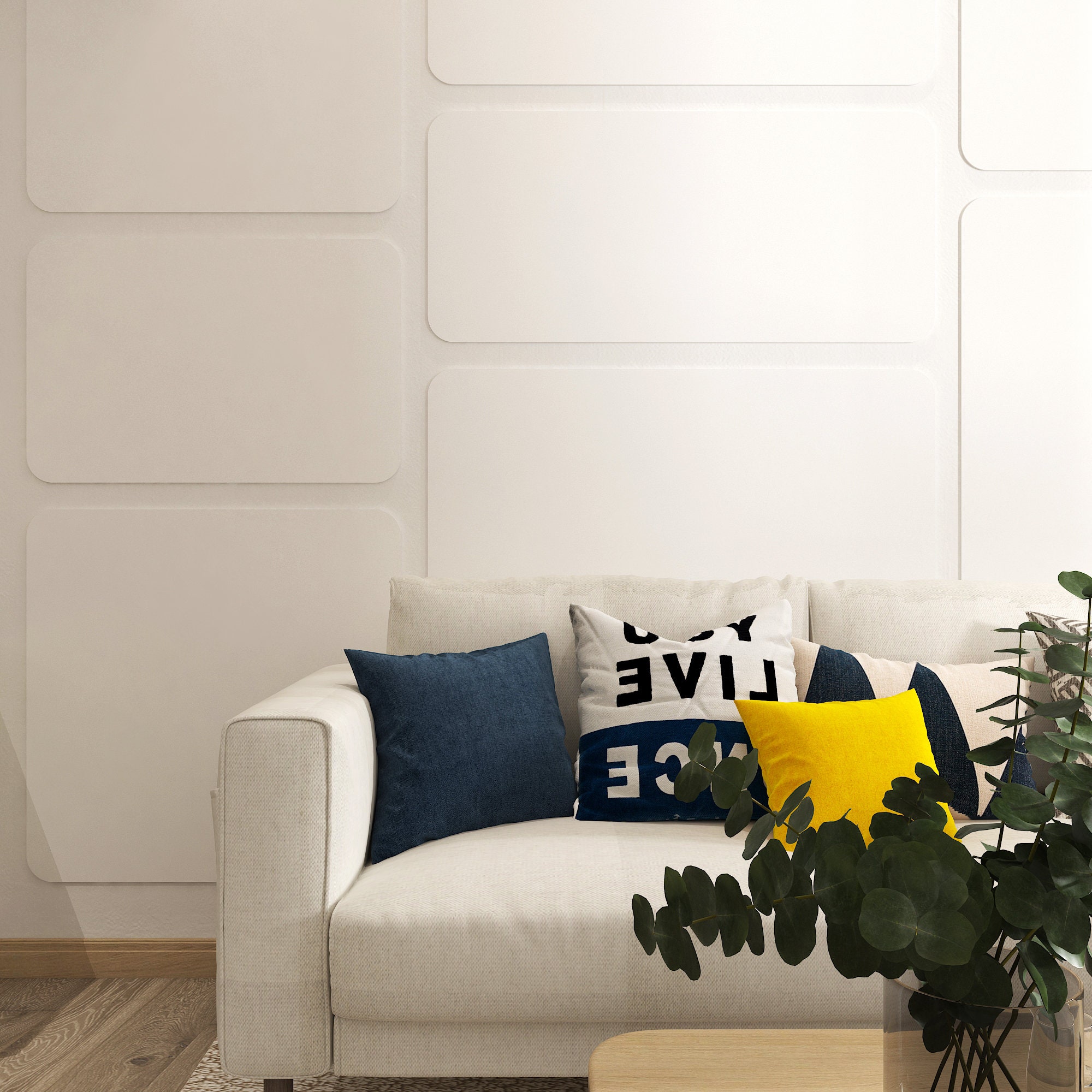 Rectangles Wall Panels, 3D Wall Art, Geometric Art, Decorative Panels ...
