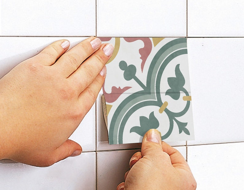 Florent Tile Sticker, Cement Tile Sticker for DIY Tiles, Home Makeover ...