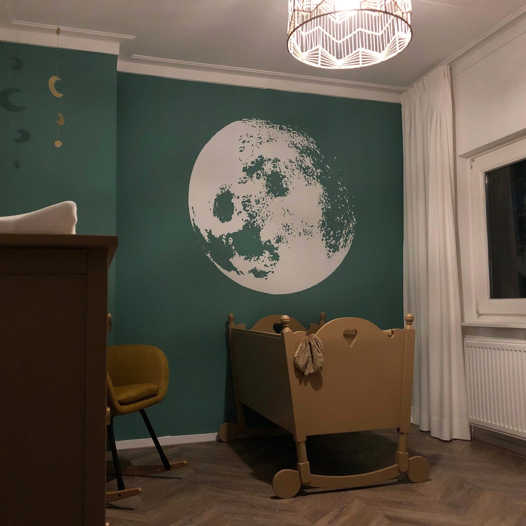 Moon Decal - Moon Home Decor Sticker - Customize Moon Color for Home ...