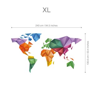 Origami World - Map Wall Art - Origami Art - Map Decals - Map Wall Ar ...
