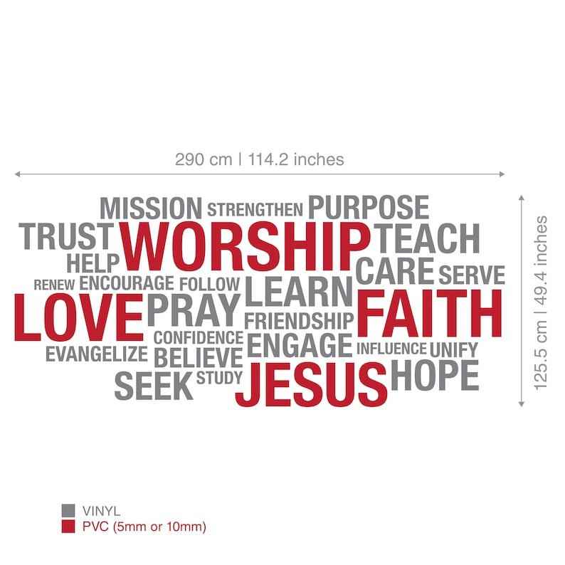 Worship Pray Love Religious Wall Sign Religious Wall Sign - Etsy