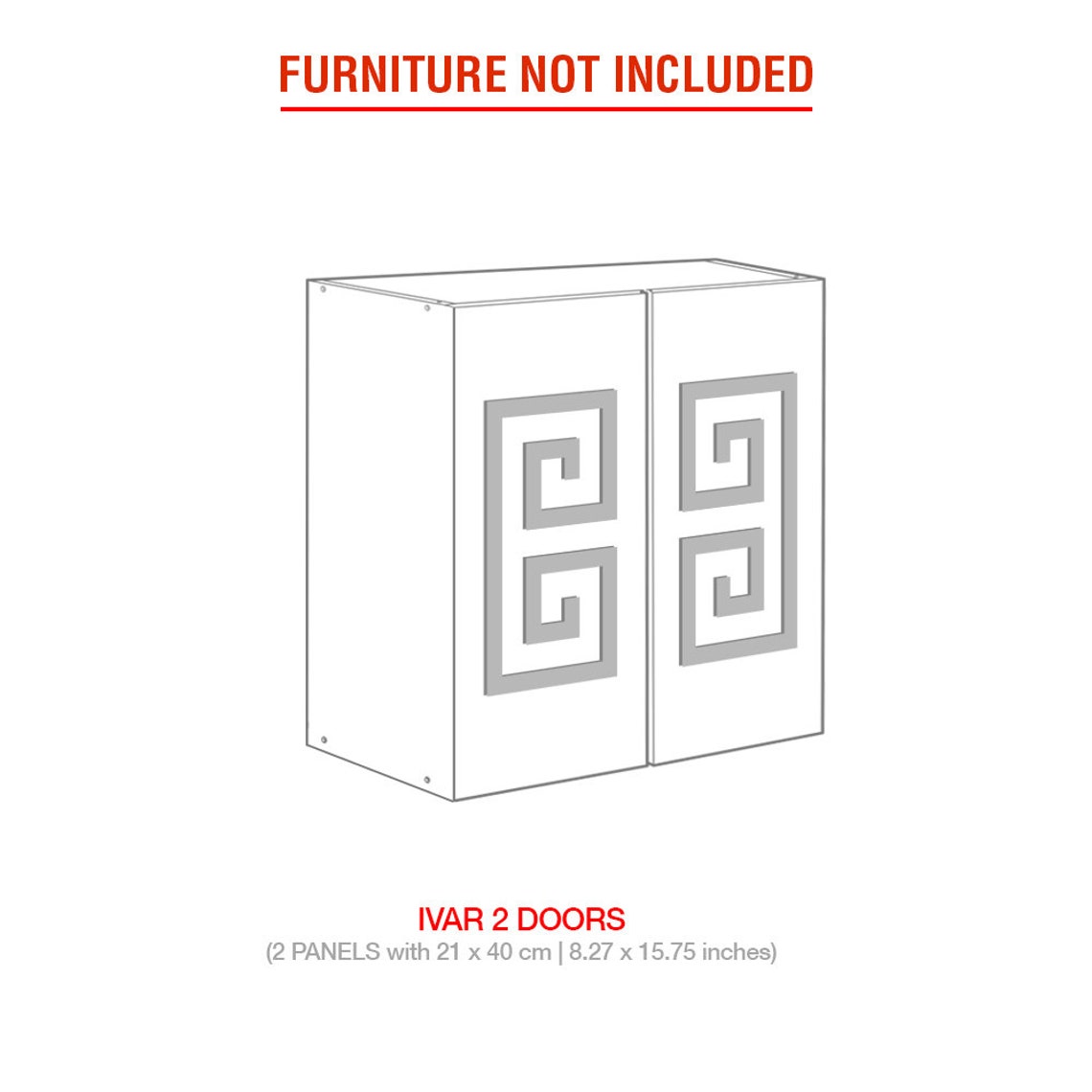 Athens IVAR Kits 2 Panels Furniture Appliques Fretwork | Etsy