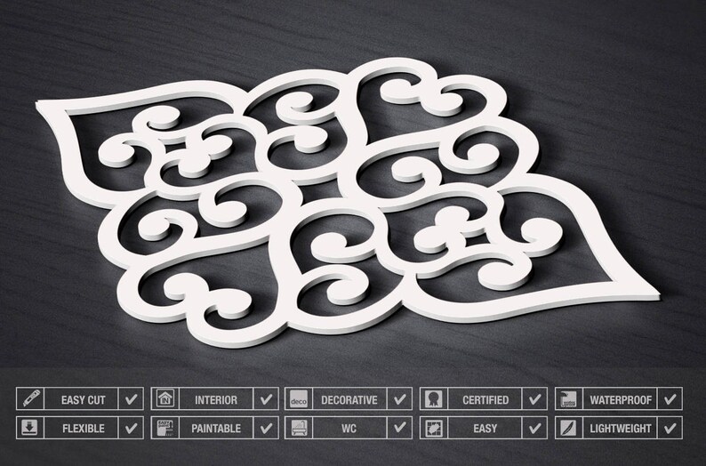 Wall Art Geometric Minimalist Fretwork Wall Decor Wall | Etsy