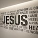 Jesus Wordcloud, Religious Wall Sign, Christian Wall Words, Church ...