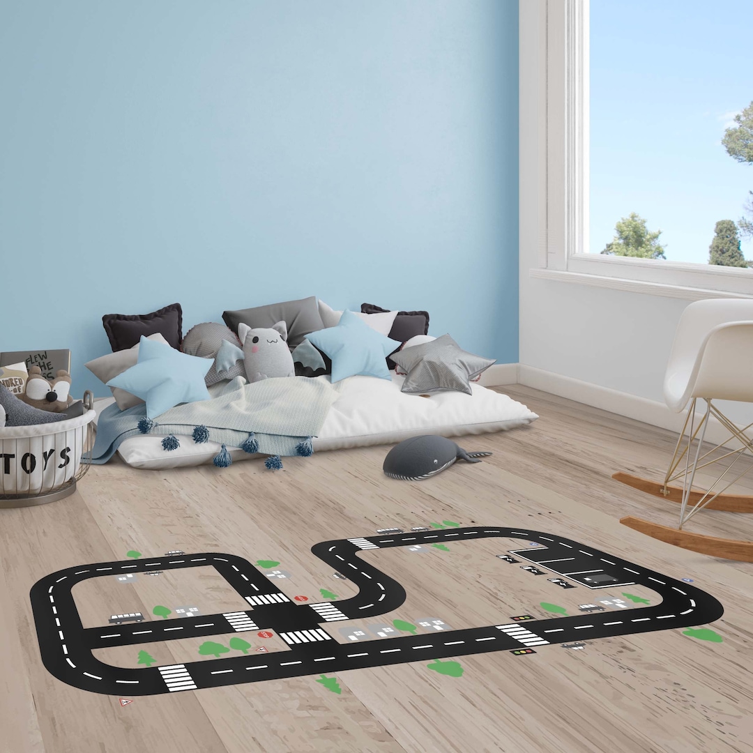 Kids Roads Decal, City Roads, Kids Nursery Stickers, Peel and Stick ...