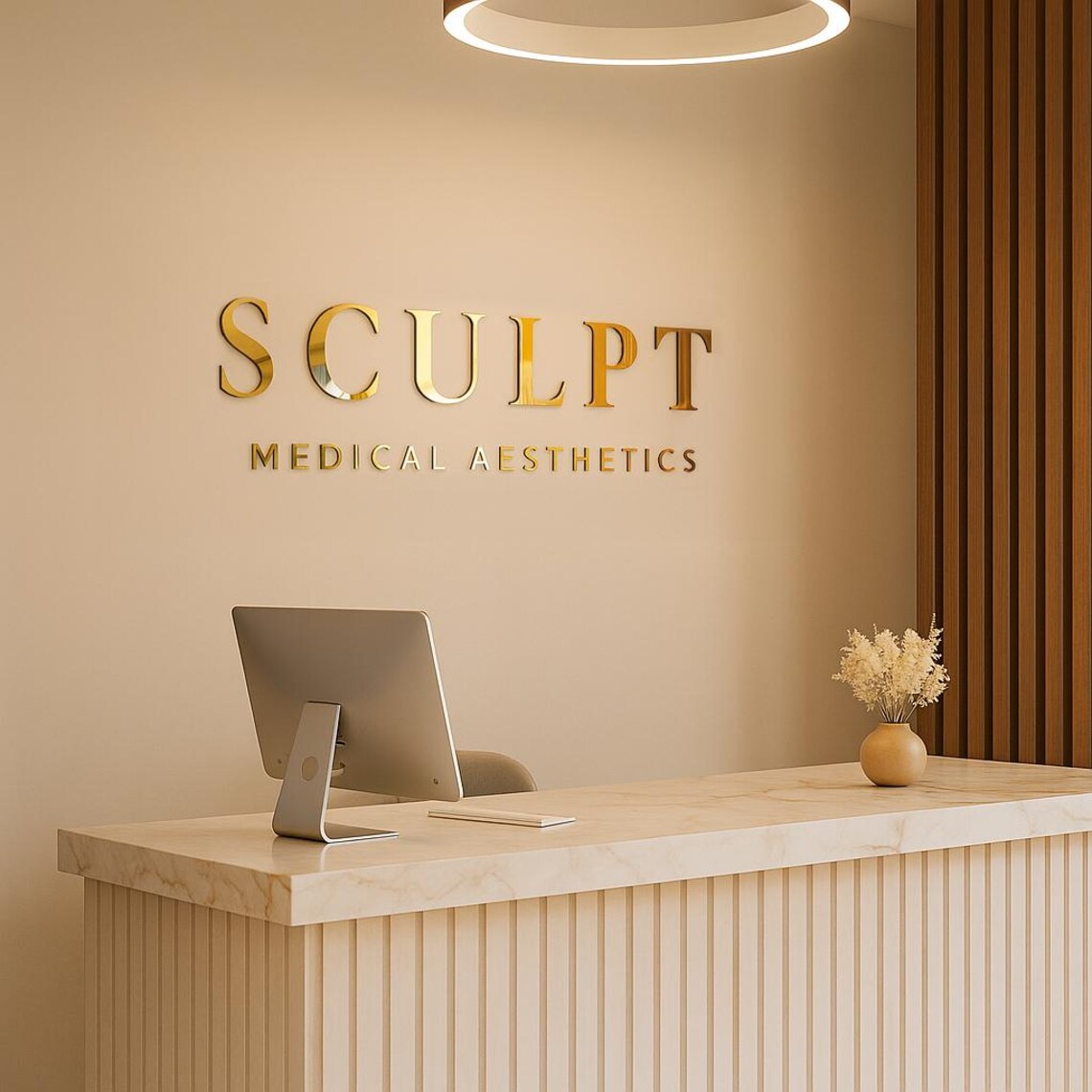 3D Logo Small Business Sign, Sign With Raised 3D Design, Lobby Signage ...