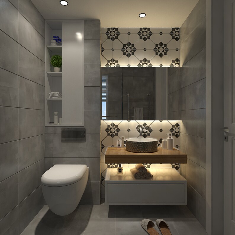 Ceramic Tiles Sticker - Geo Back Splash Temporary Wall Decals ...