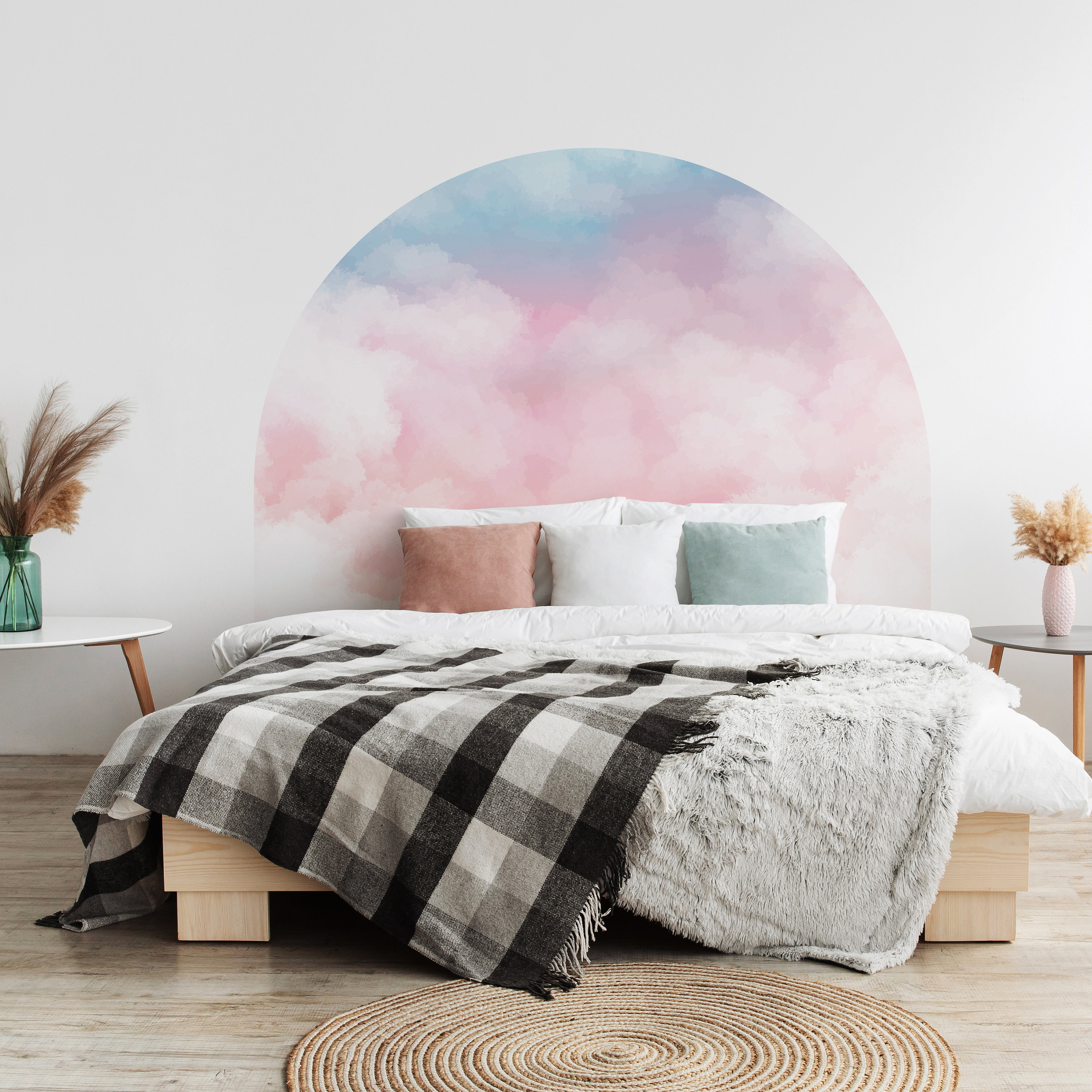 Watercolor Sky Arch Decal Large Arch Headboard Wall Decal - Etsy