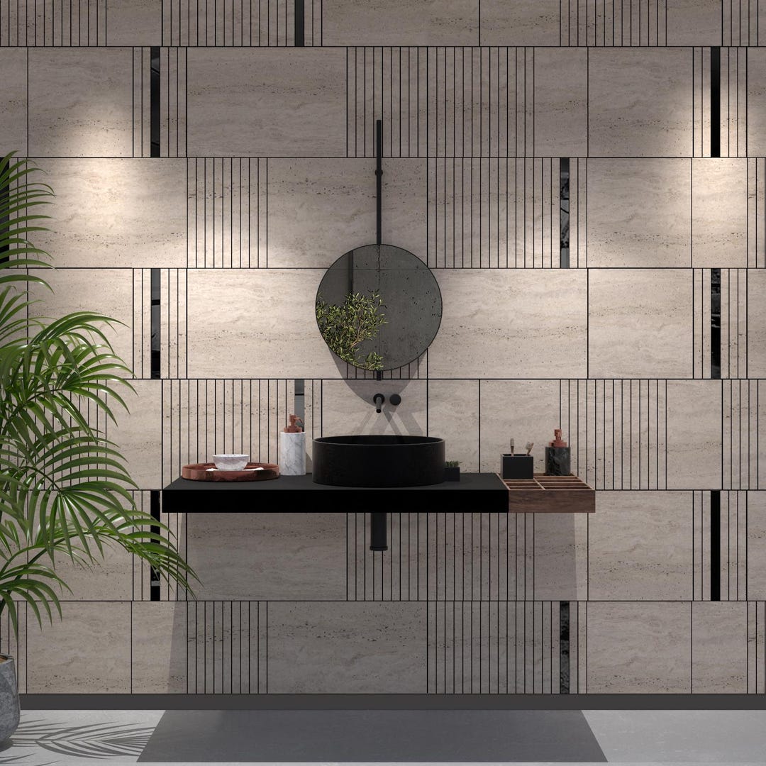 Travertine Marble Tv Wall