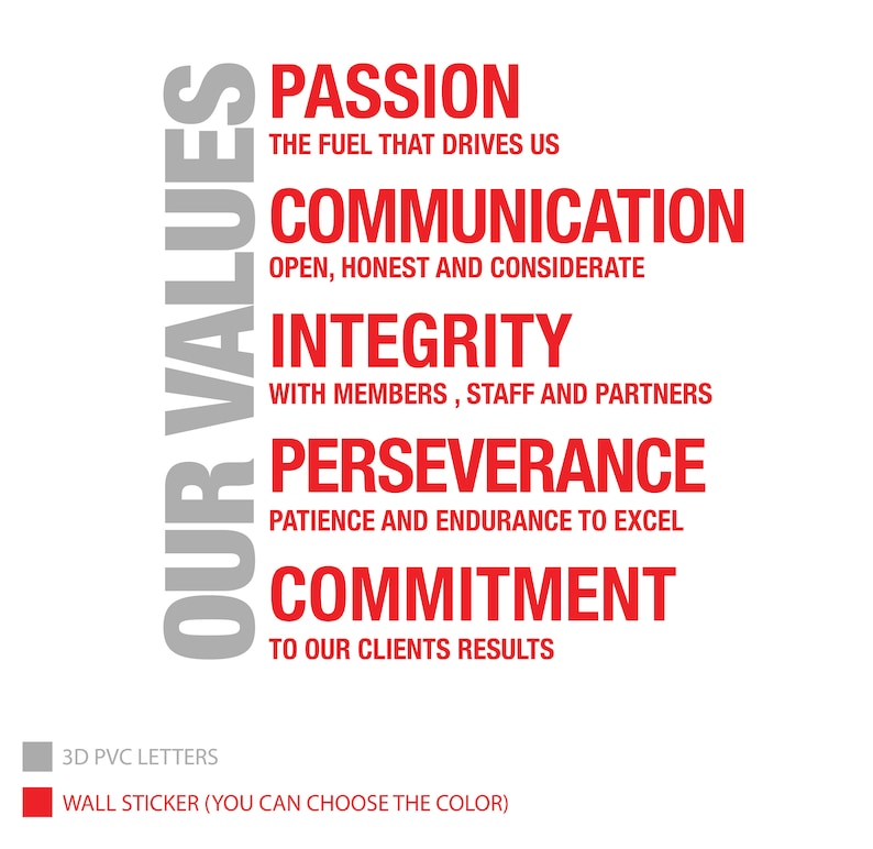 Gym Sign Gym Decor Gym Wall Art Gym Values Exercise - Etsy