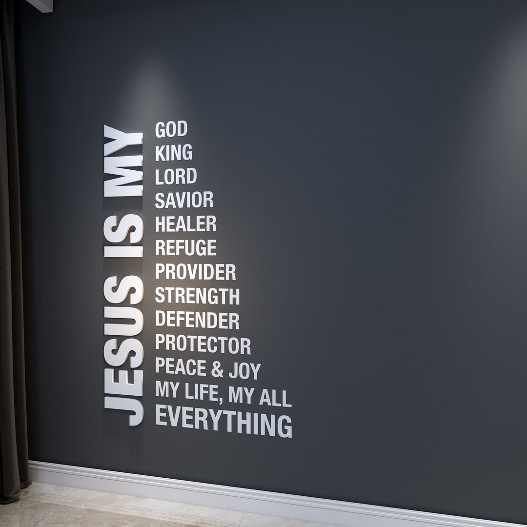 Jesus is My, Religious Wall Sign, Christian Wall Words, Church ...