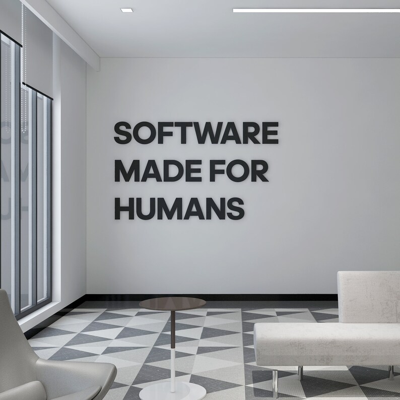 Software Made for Humans Software Wall Art Motivational - Etsy