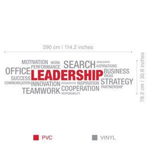 Leadership Sign, Office Decor, Leader Quote Office Vinyl Decor ...