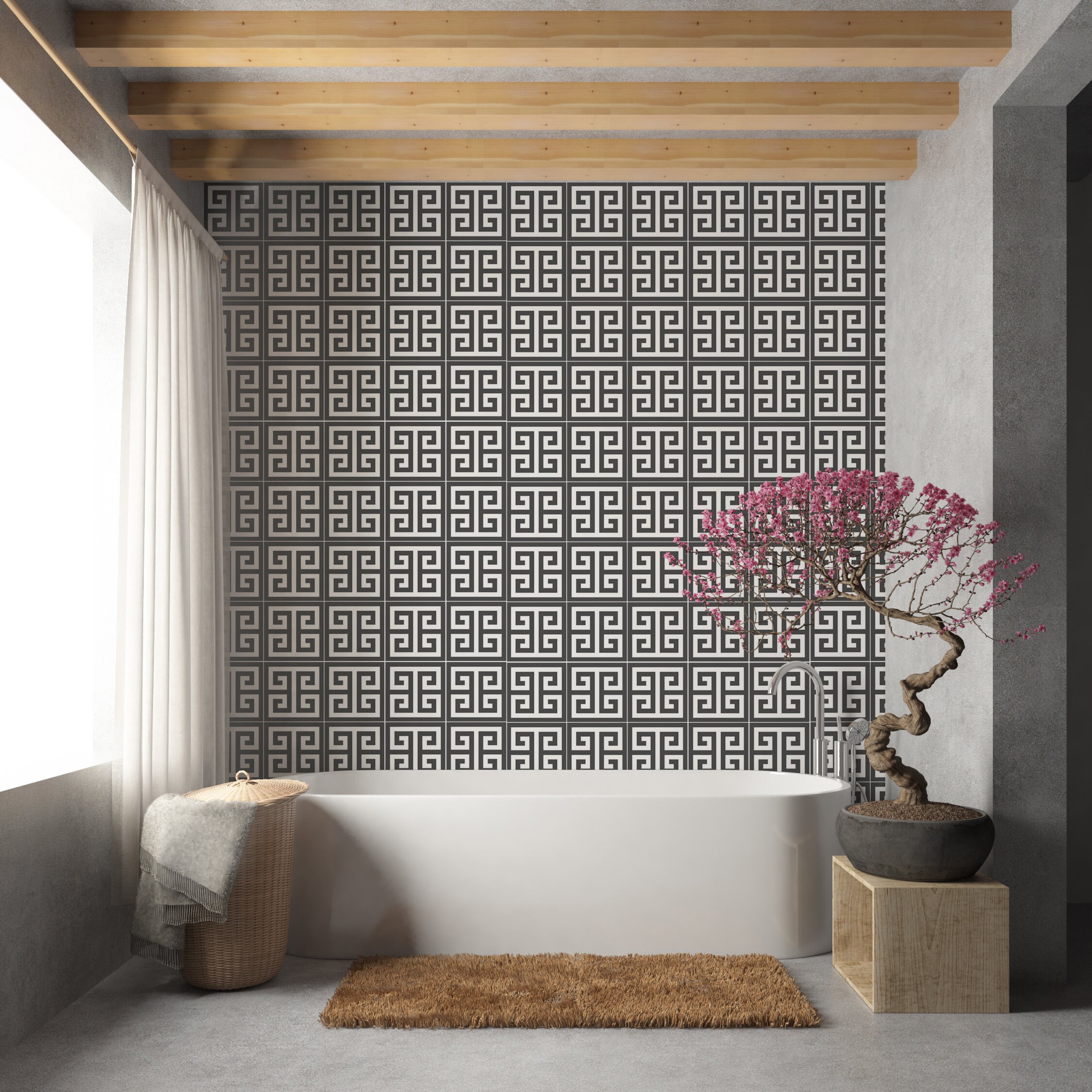 Greek Key Tile Stickers Carrelage Adhésif Fliesenaufkleber | Etsy