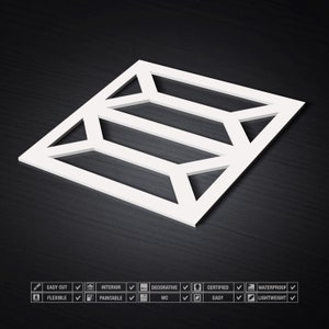 Geometric Square Decor Panel - Wall Panels - DIY Wall Art - Large Wall ...