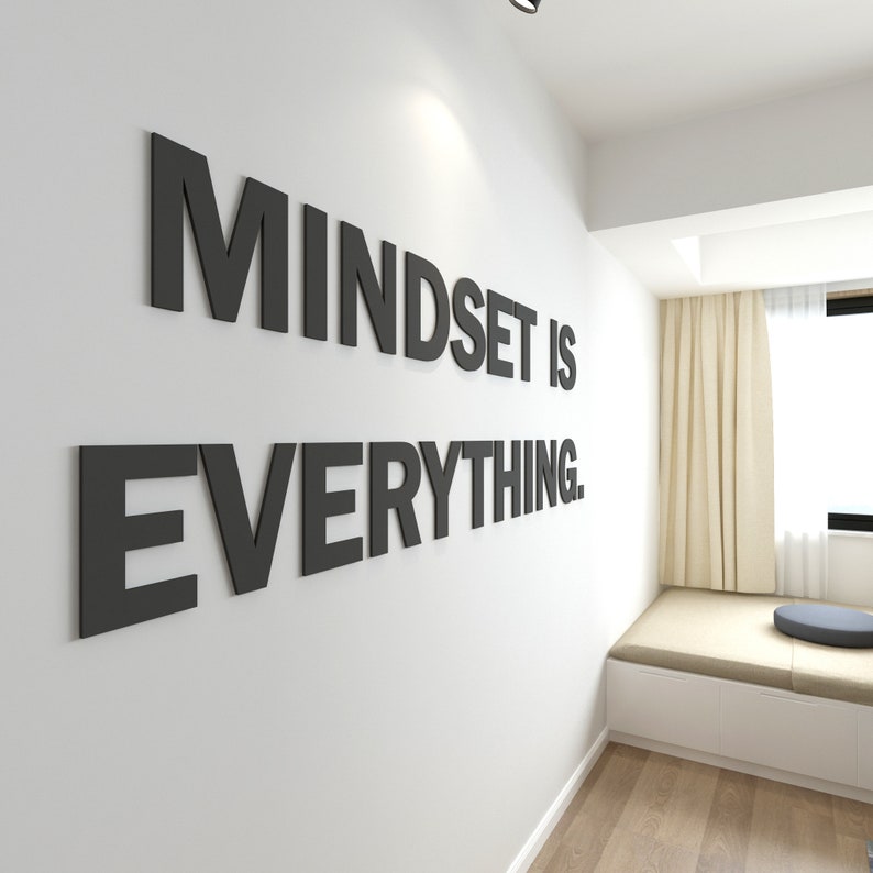 Mindset is Everything, Office Wall Decor Quote, Office Wall Sign ...